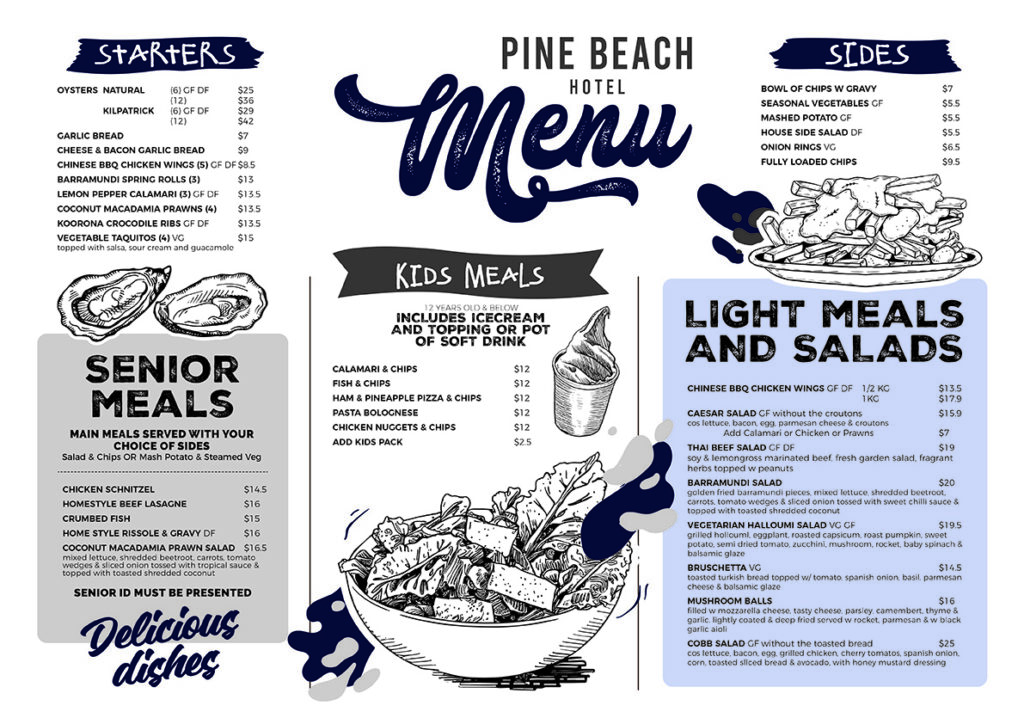 Menu – Pine Beach Hotel