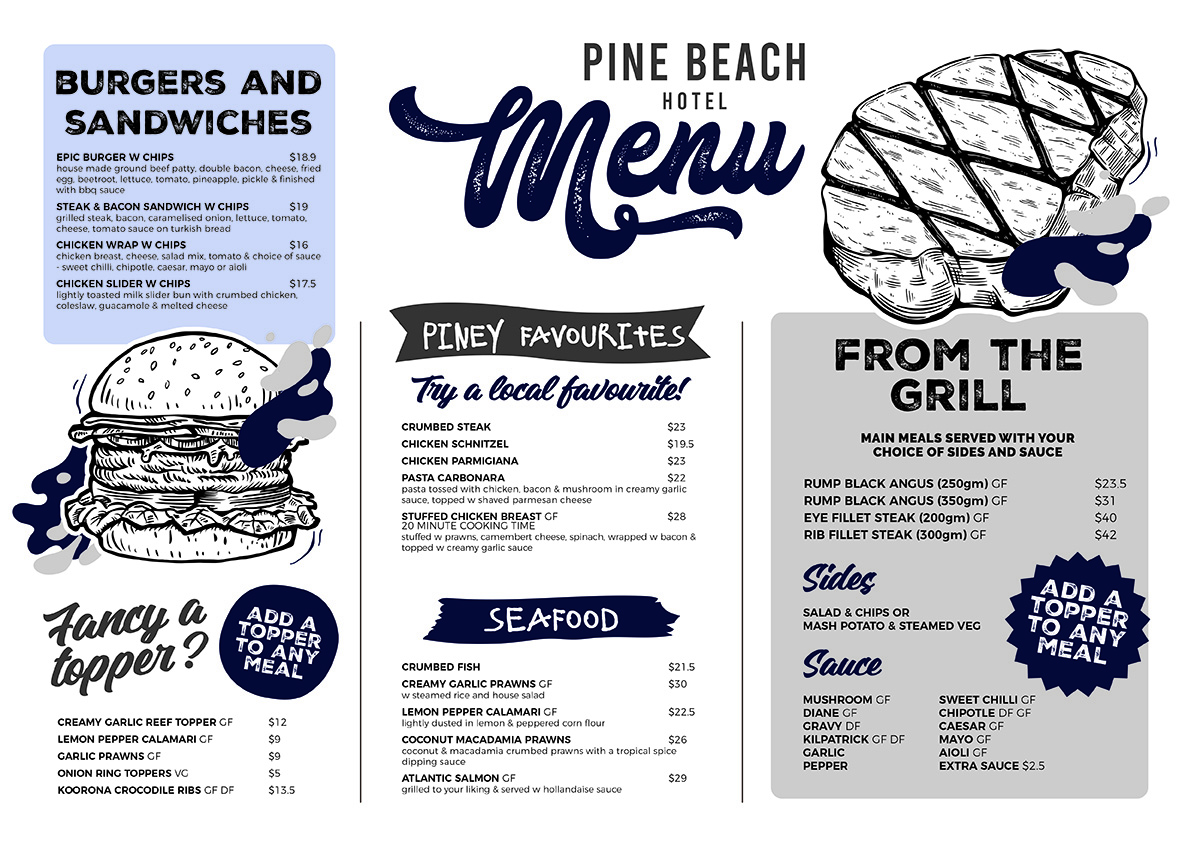 Menu – Pine Beach Hotel